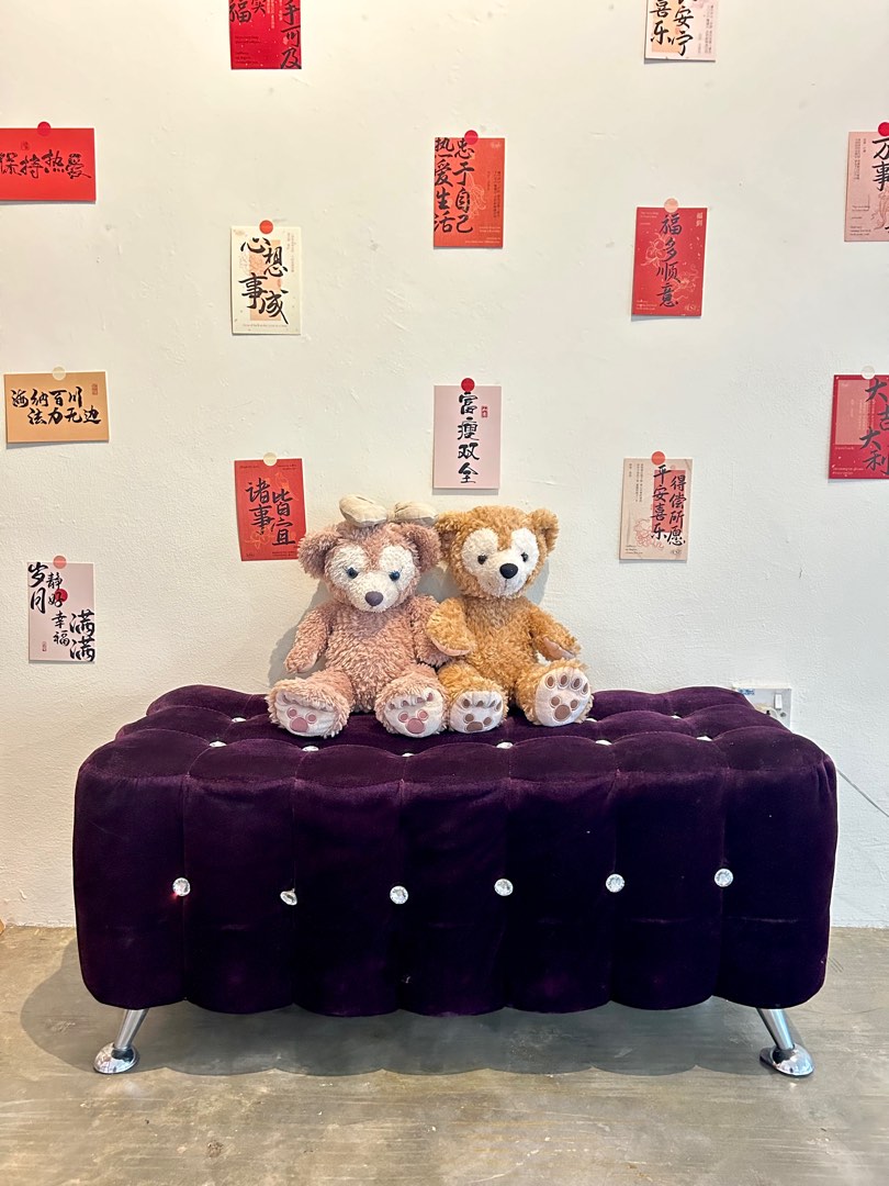 Purple Stool with Crystal, Furniture & Home Living, Furniture, Sofas on ...