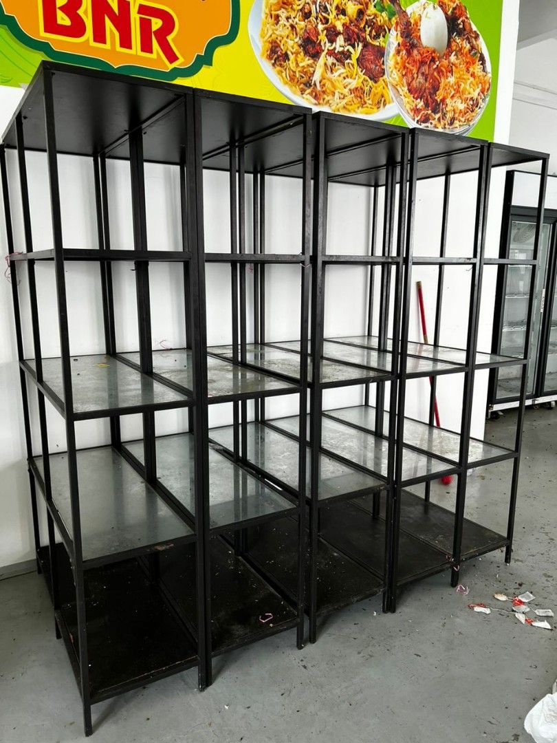 Rac besi kaca, Furniture & Home Living, Furniture, Shelves, Cabinets ...