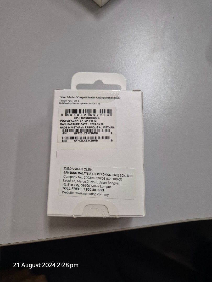 SAMSUNG 15W PD Power Adapter, Mobile Phones & Gadgets, Mobile & Gadget ...