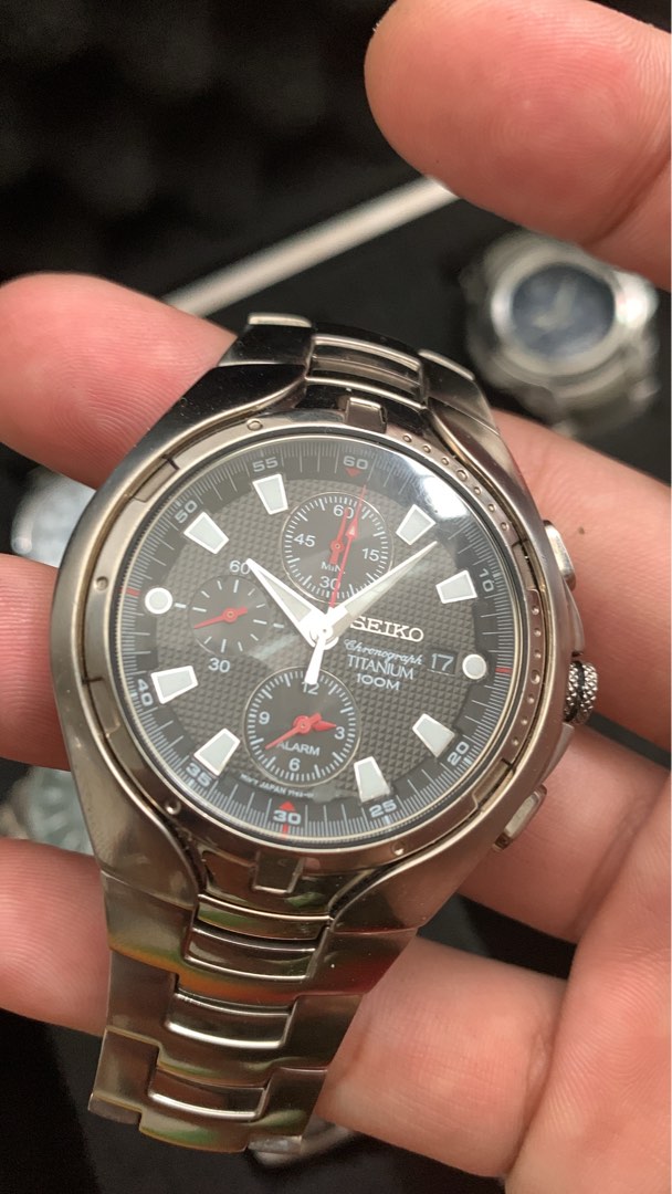 Seiko Chronograph Titanium, Men's Fashion, Watches & Accessories ...