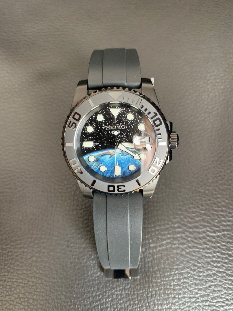 SEIKO NH35 EARTH BLACK YACHT MASTER - SEIKO MOD, Men's Fashion, Watches & Accessories, Watches ...