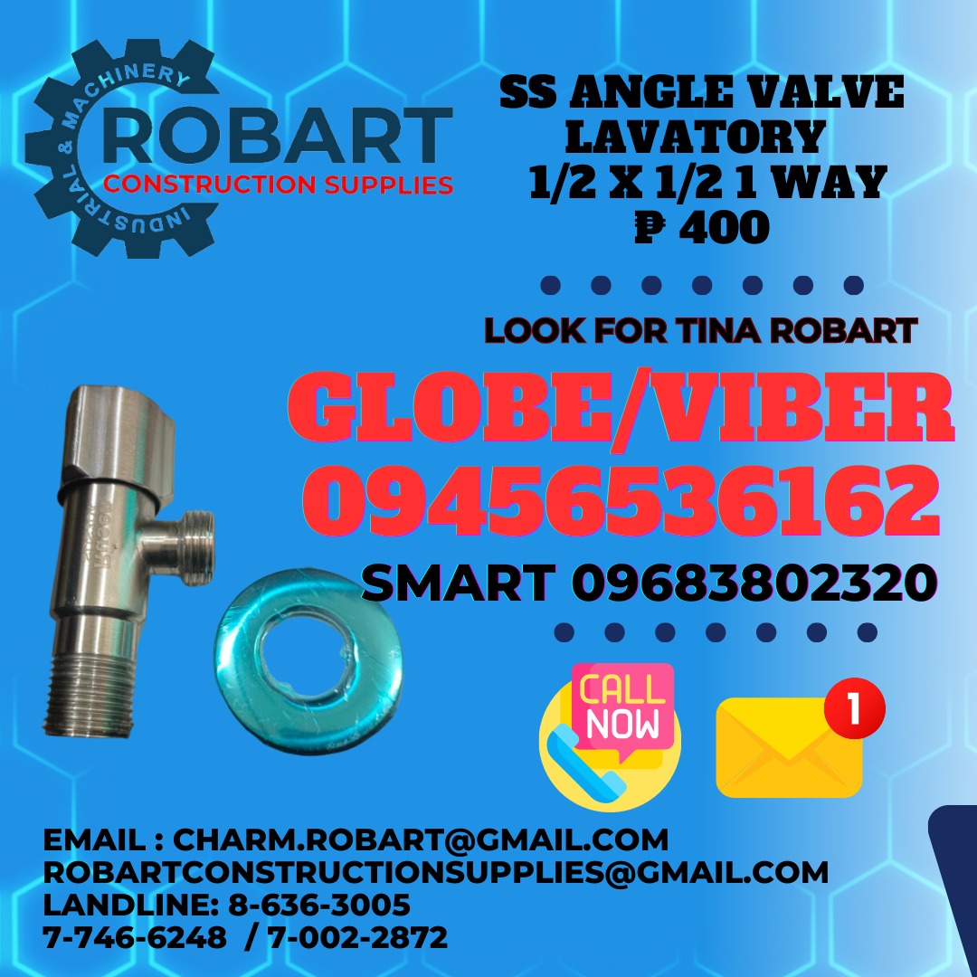 SS Angle Valve Lavatory 1/2 x 1/2 1 Way, Commercial & Industrial ...