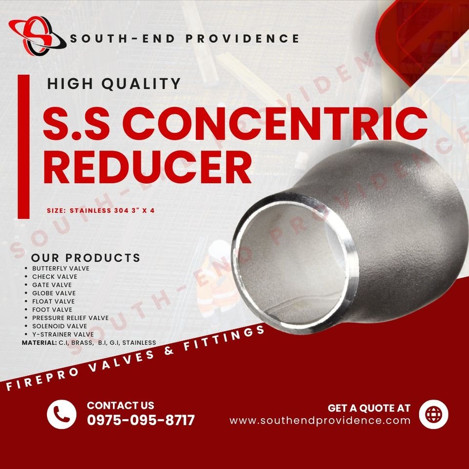 Stainless Steel 304 Concentric reducer 3" x 4, Commercial & Industrial ...