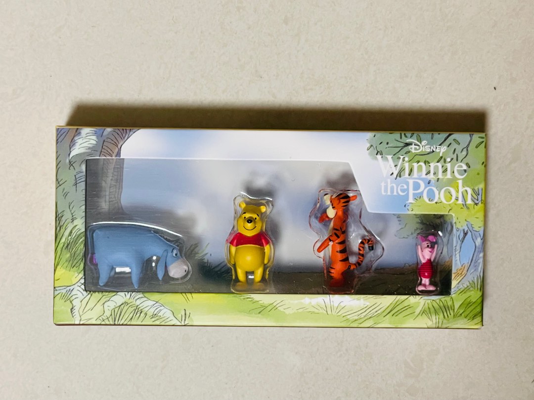 Tiny Winnie the Pooh and Friends Miniature Figure set 小熊維尼 豬仔 依唷 跳跳虎 迪士尼 1:64 微影 1/64, 興趣及遊戲, 玩具 ...