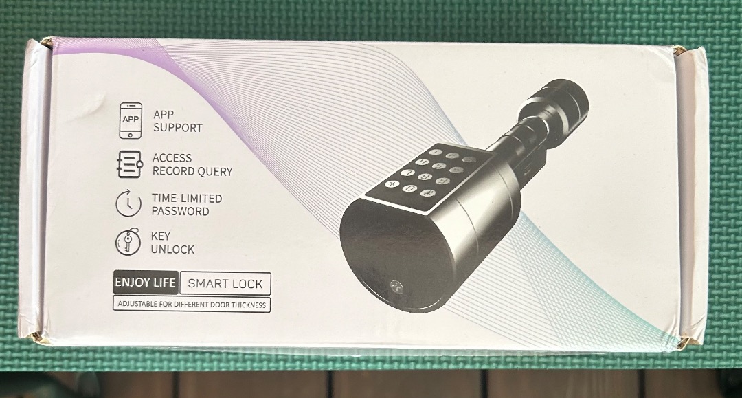 Tuya APP Fingerprint Cylinder Electronic Smart Door Lock Digital Keypad ...