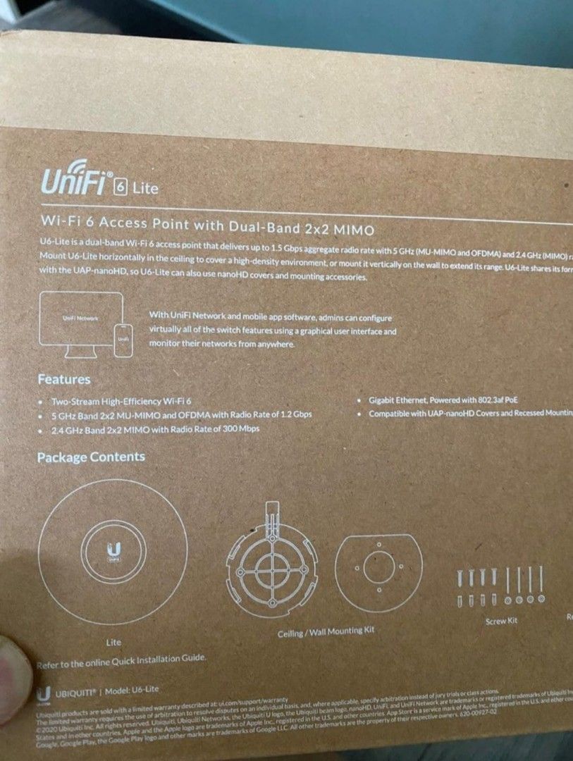 Ubiquiti U6 Lite Sealed unit, Computers & Tech, Parts & Accessories, Networking on Carousell