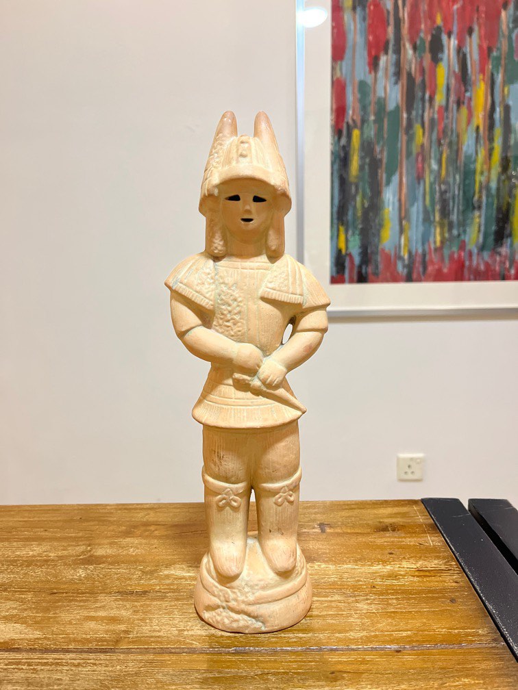Vintage Japanese Haniwa Clay Warrior Sculpture, Hobbies & Toys ...