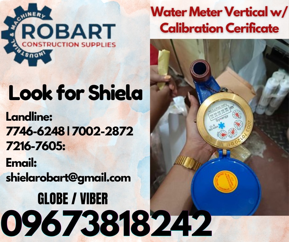 Water Meter Vertical w/ Calibration Cerificate, Commercial & Industrial ...