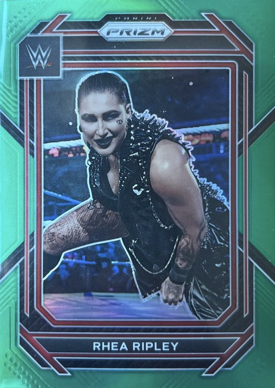 WWE CARDS | Rhea Ripley | Prizm '23 [Green], Hobbies & Toys, Toys ...