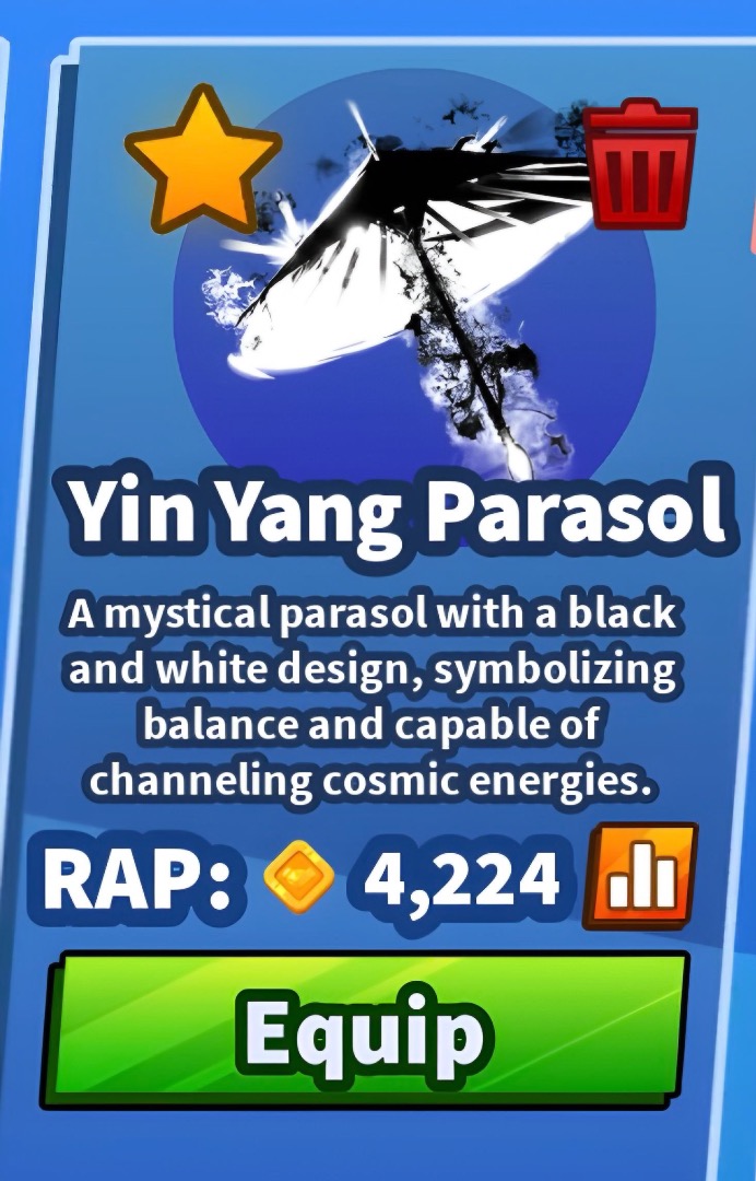 Ying Yang Parasol Set | Blade Ball, Video Gaming, Gaming Accessories ...