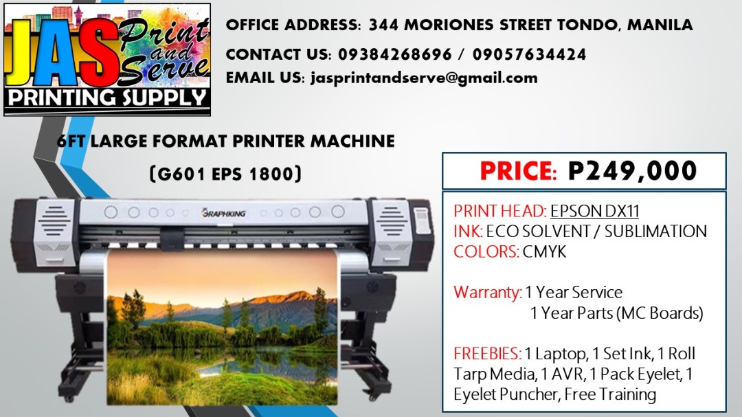 6ft, 10ft LARGE FORMAT PRINTER MACHINE, Eco Solvent Printer Machine for ...