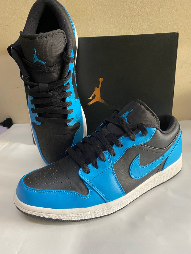 Aj1 low laser blue, Men's Fashion, Footwear, Sneakers on Carousell