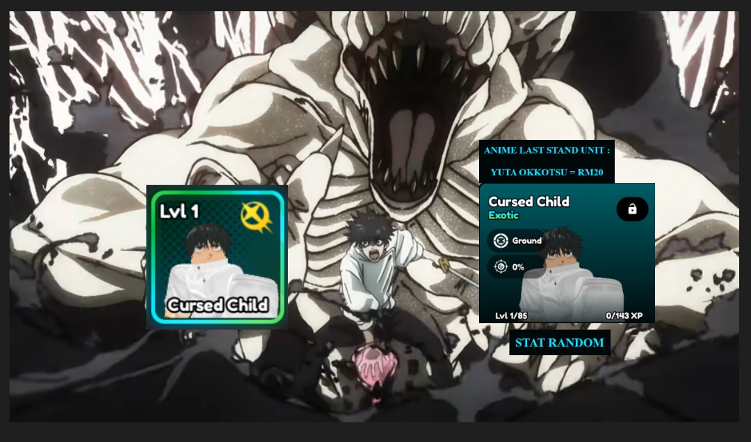 ANIME LAST STAND UNIT ( YUTA OKKOTSU ), Video Gaming, Gaming ...