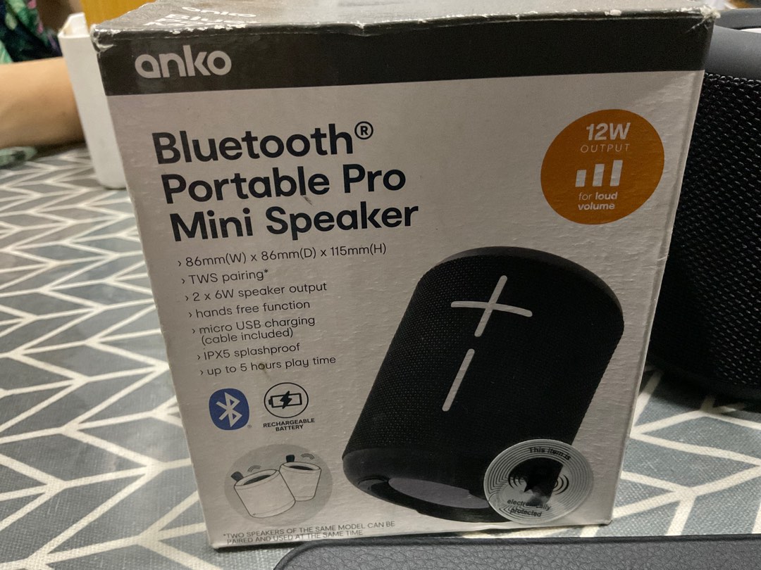 Anko Bluetooth Portable Pro Mini Speaker, Audio, Soundbars, Speakers ...