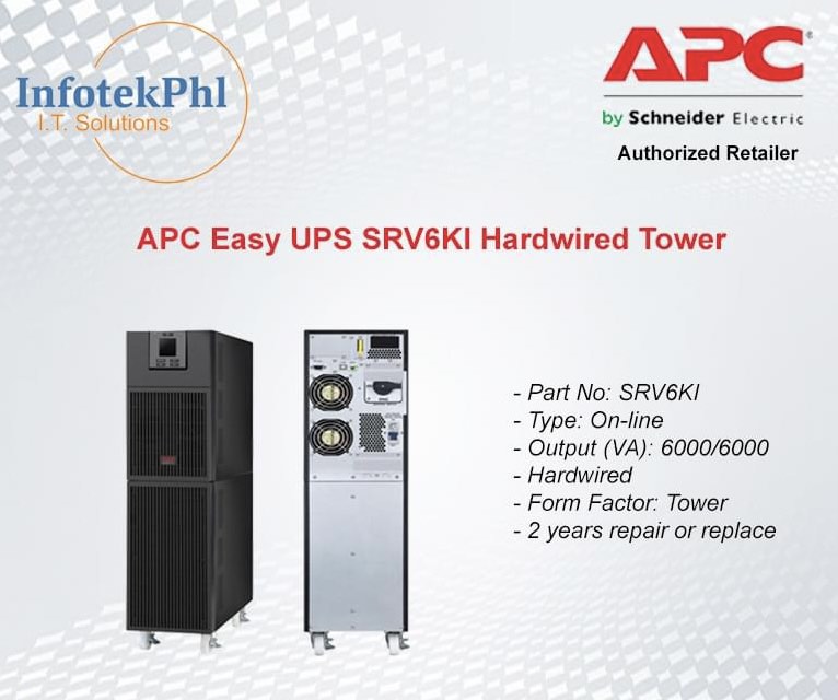 APC Easy UPS SRV6KI 6kVA/6000W Online Tower, Computers & Tech, Parts ...
