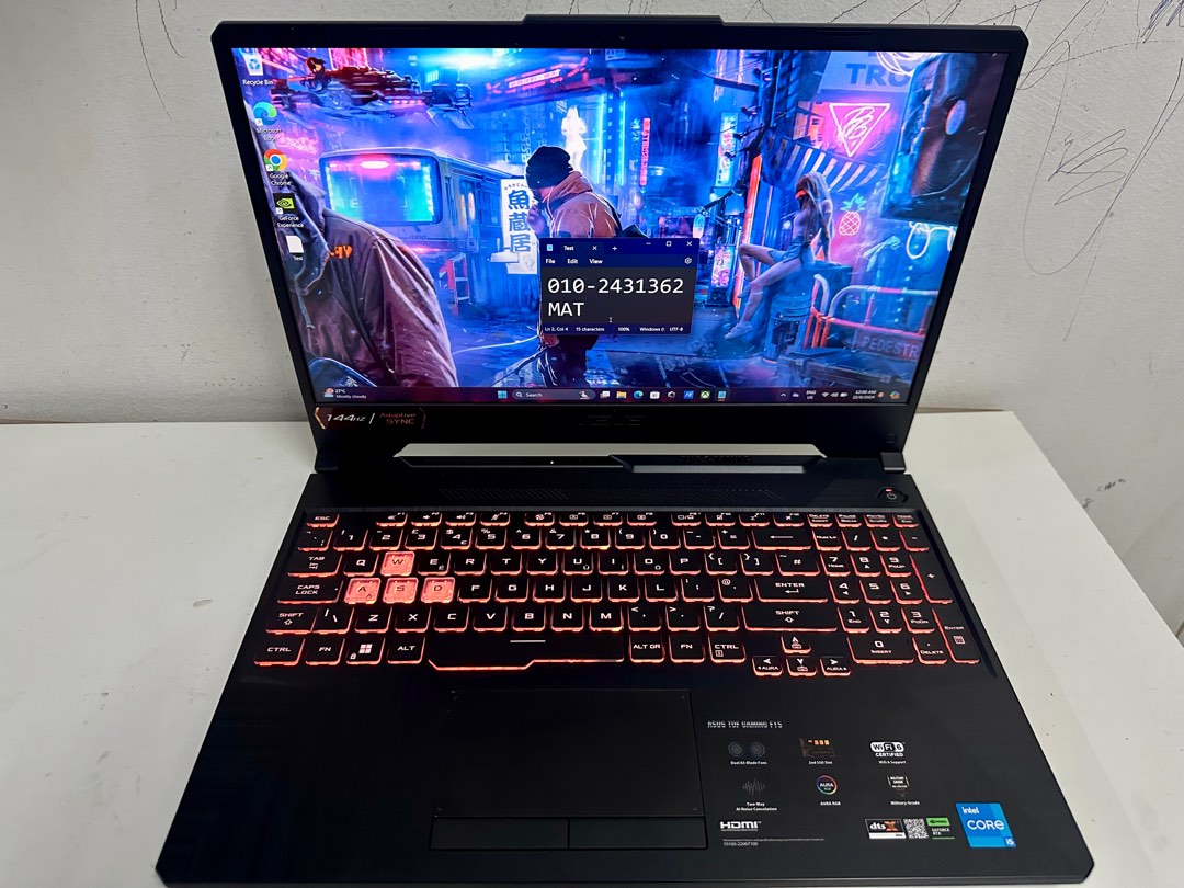 ASUS TUF F15 RTX 2050 GAMING LAPTOP NET NO NEGO, Computers & Tech ...