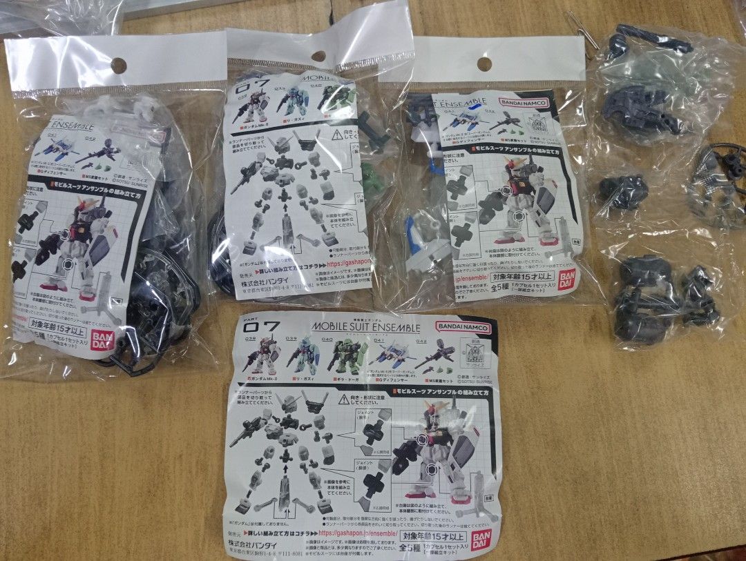 BANDAI MOBILE SUIT ENSEMBLE PART 07 GUNDAM MK II ,DOGA, G DEFENSER ...