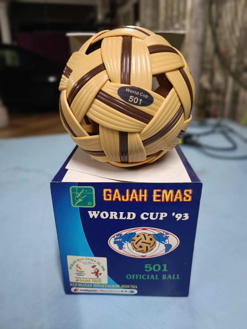 Bola Takraw Gajah Emas 501 (Official Ball), Sports Equipment, Sports & Games, Racket & Ball ...