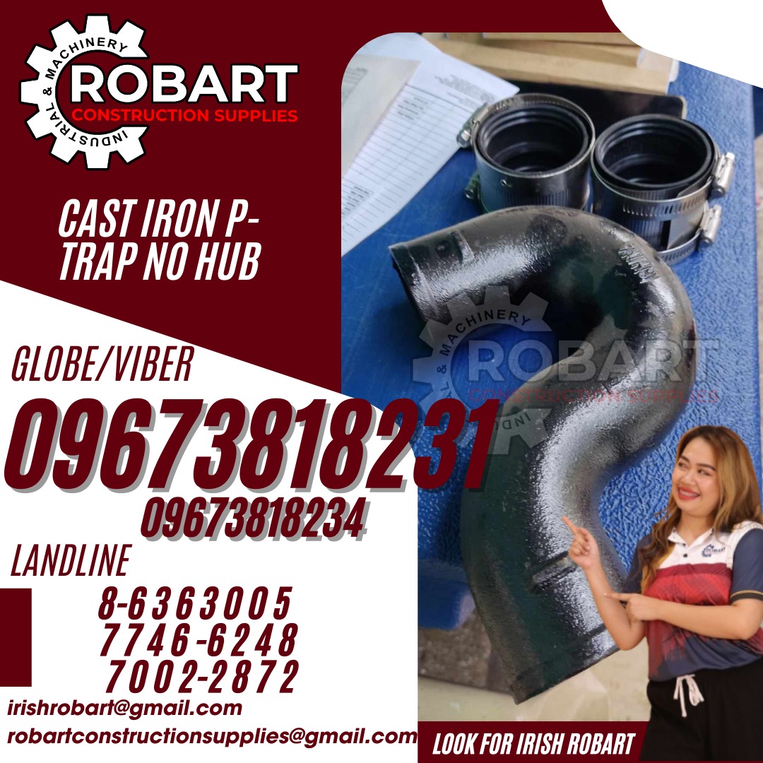 Cast iron p-trap no hub, Commercial & Industrial, Construction Tools ...