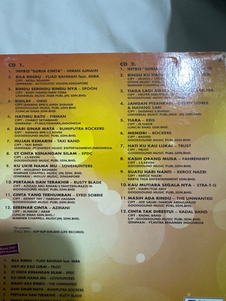 CD & DVD DJ Lin Suria Cinta, Hobbies & Toys, Music & Media, CDs & DVDs ...