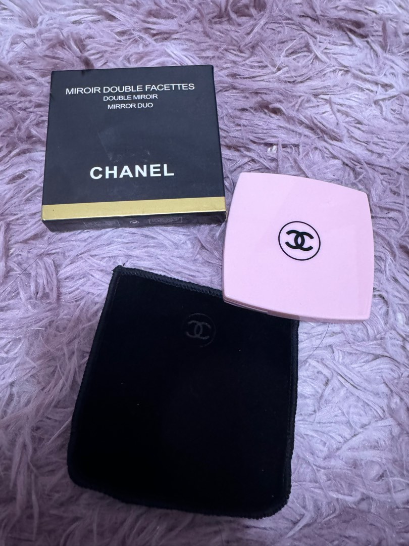 Chanel Compact Mirror Pink GWP, Furniture & Home Living, Home Decor ...
