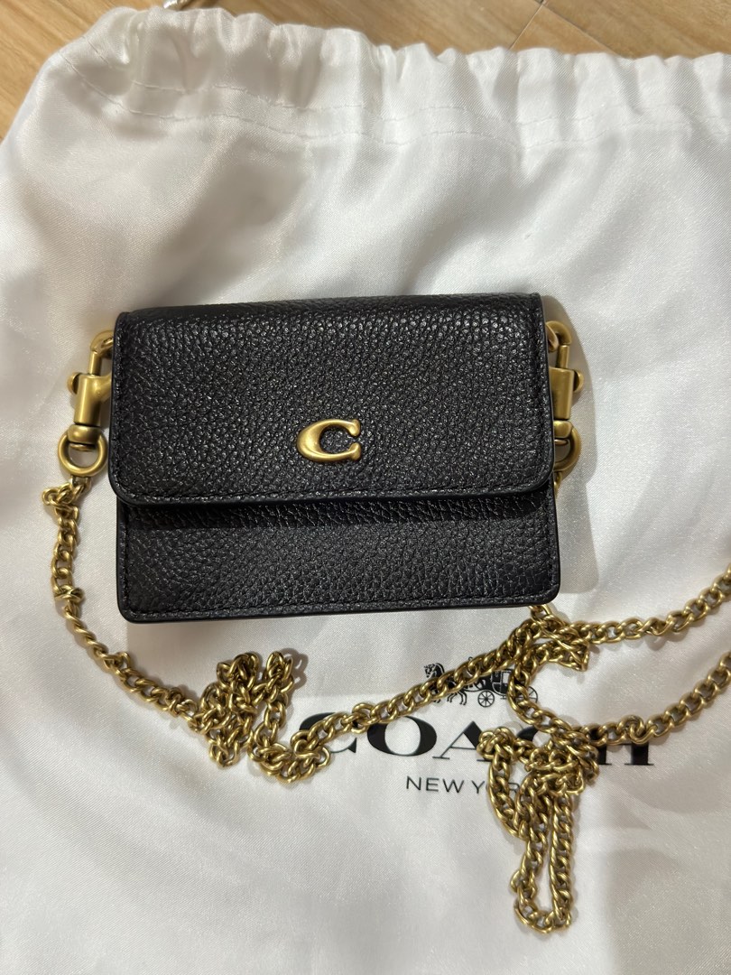 Coach half flap card case, Luxury, Bags & Wallets on Carousell