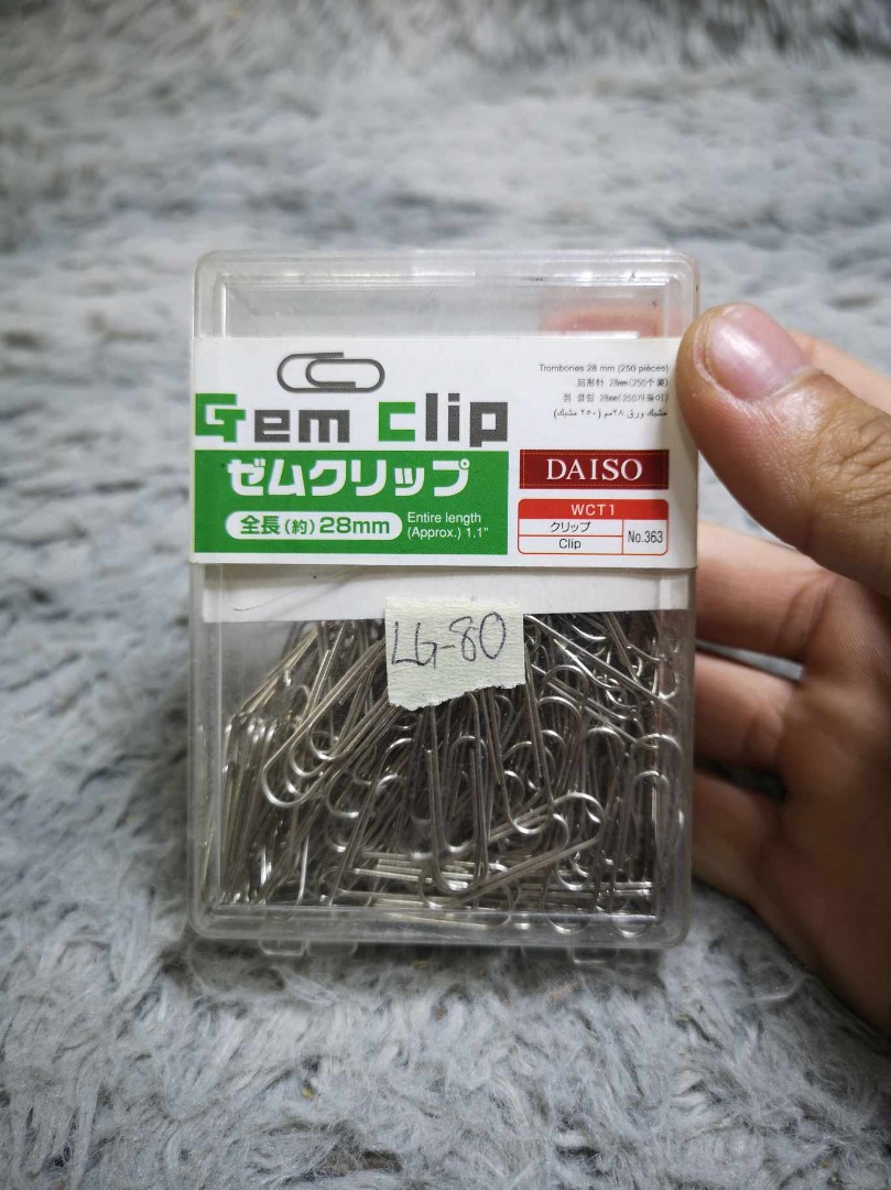 Daiso Japan Gem Clip, Hobbies & Toys, Stationary & Craft, Stationery ...