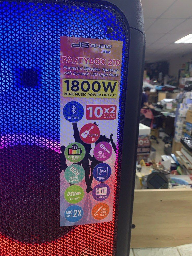 dbaudio Partybox 210 1800watts 10x2 inch woofer 220volts, Audio ...