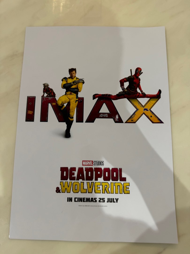 DEADPOOL WOLVERINE IMAX POSTER, Hobbies & Toys, Collectibles ...