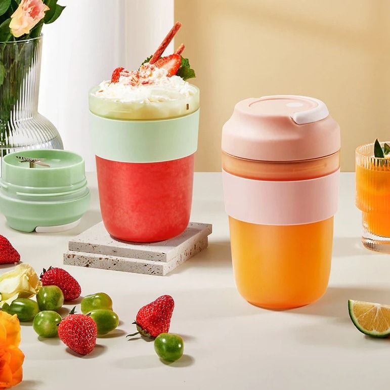 Electric Mini Juicer Portable Household Fruit Squeezer Food Mixer Small ...