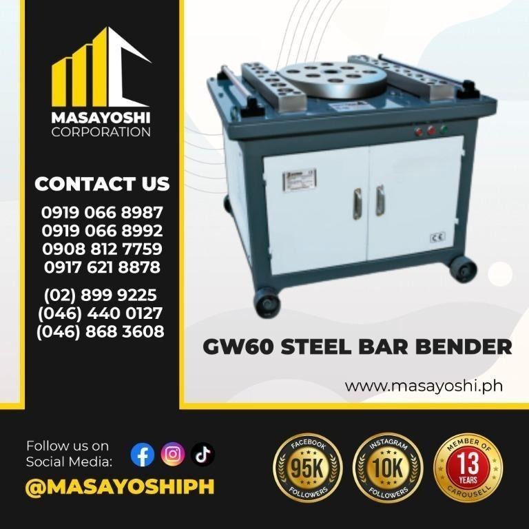 GW60 Steel Bar Bender | Steel Bender | Corrugated Bar Bender | Bending ...