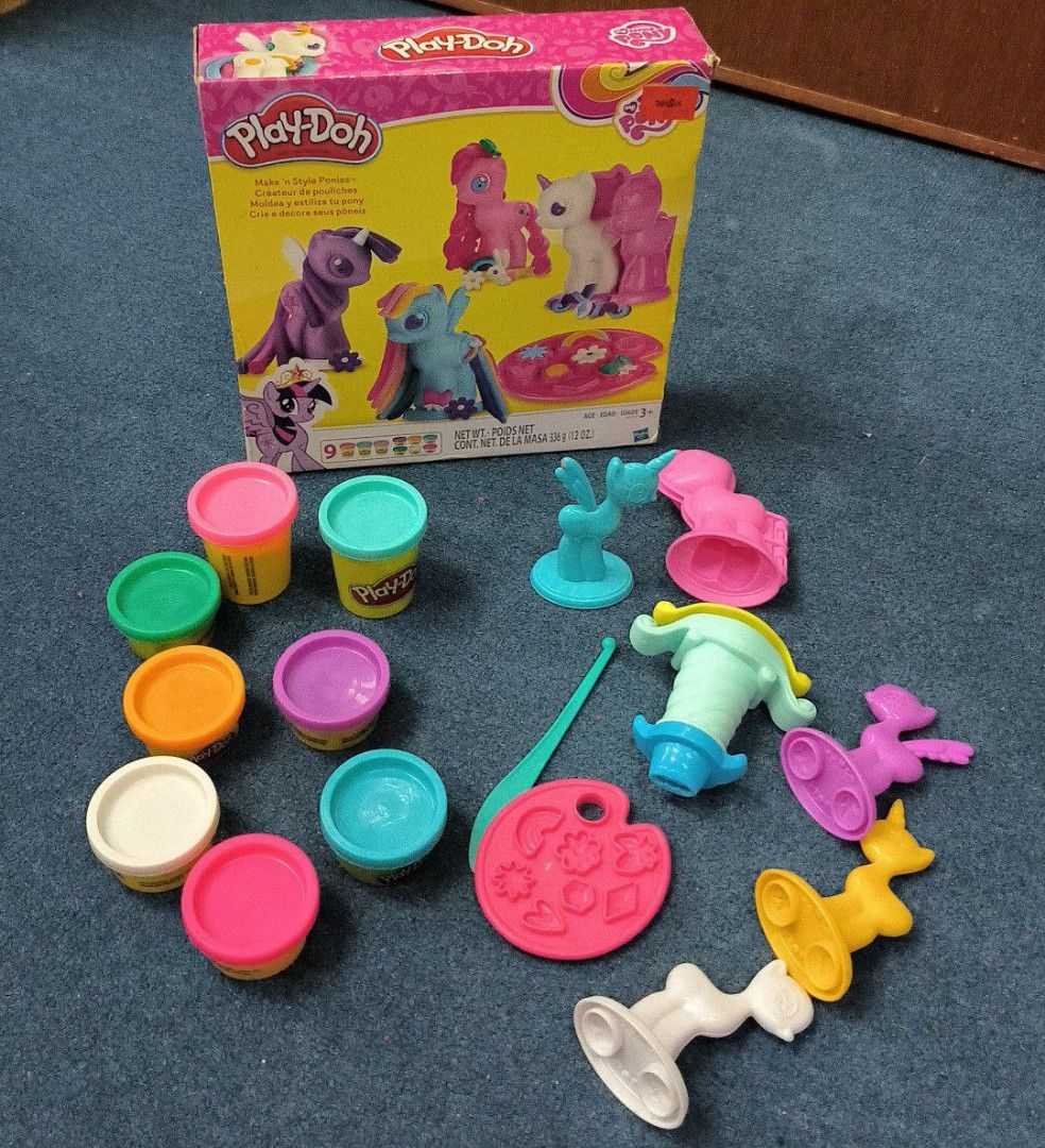Hasbro Playdoh Make and Style ponies With clays Combo, Babies & Kids, Infant Playtime on Carousell