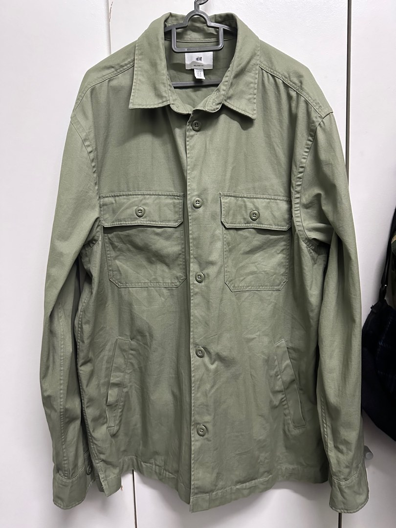 H&M military style jacket, Men's Fashion, Coats, Jackets and Outerwear ...