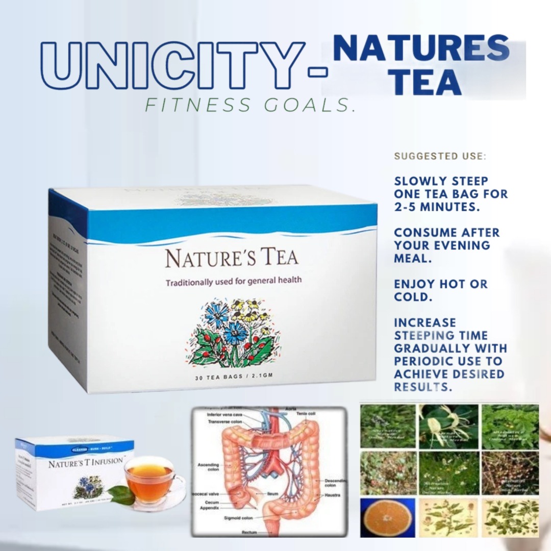 NATURE'S TEA Unicity Clean Colon Cleansing Digestive System, Food ...