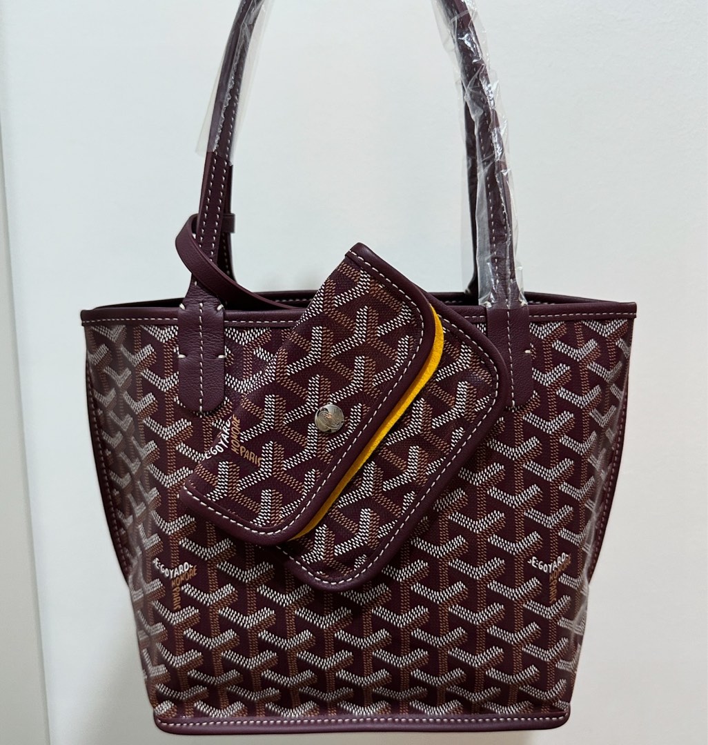 New Authentic Goyard Mini Anjou in Burgundy, Luxury, Bags & Wallets on ...