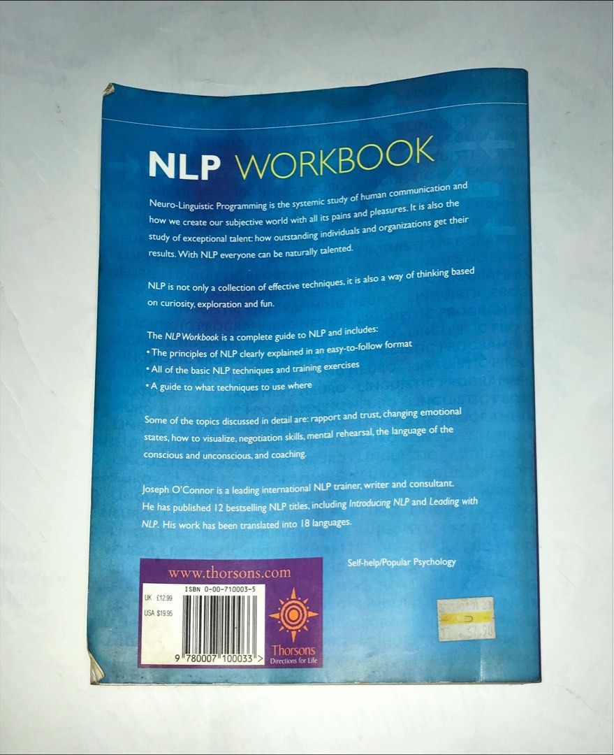 NLP Workbook, Hobbies & Toys, Books & Magazines, Textbooks on Carousell