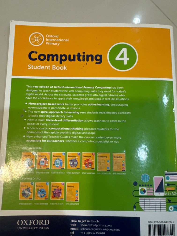 Oxford primary computing students book year 4, Hobbies & Toys, Books ...