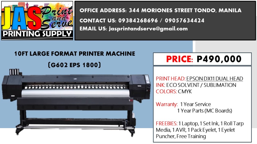 PACKAGE PRICE! Dx11 Dual Head 10ft, Eco Solvent Printer Machine ...