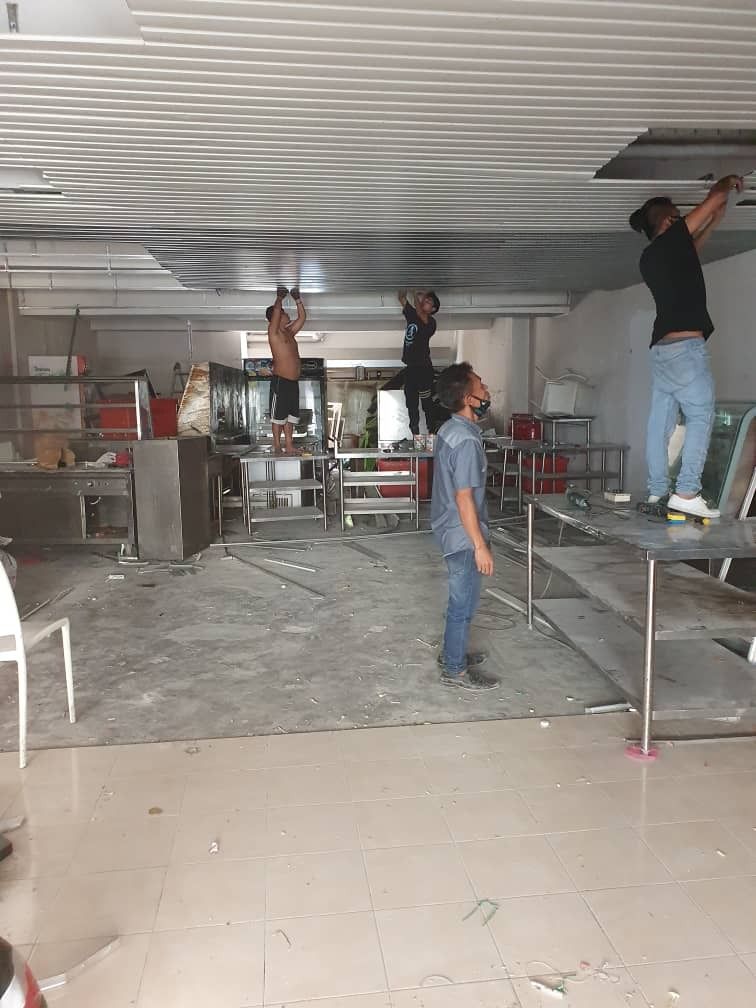 PASANG SILING BESI ALUMINIUM l aluminium strip ceiling install ...