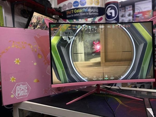 Pink 27" Curved Gaming Monitor, Computers & Tech, Parts & Accessories ...