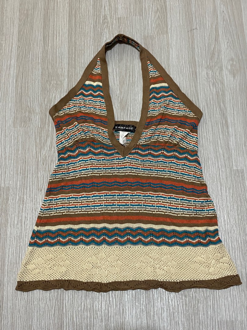 Prettiest Rampage brand vintage 90s halter knit top y2k beach summer ...