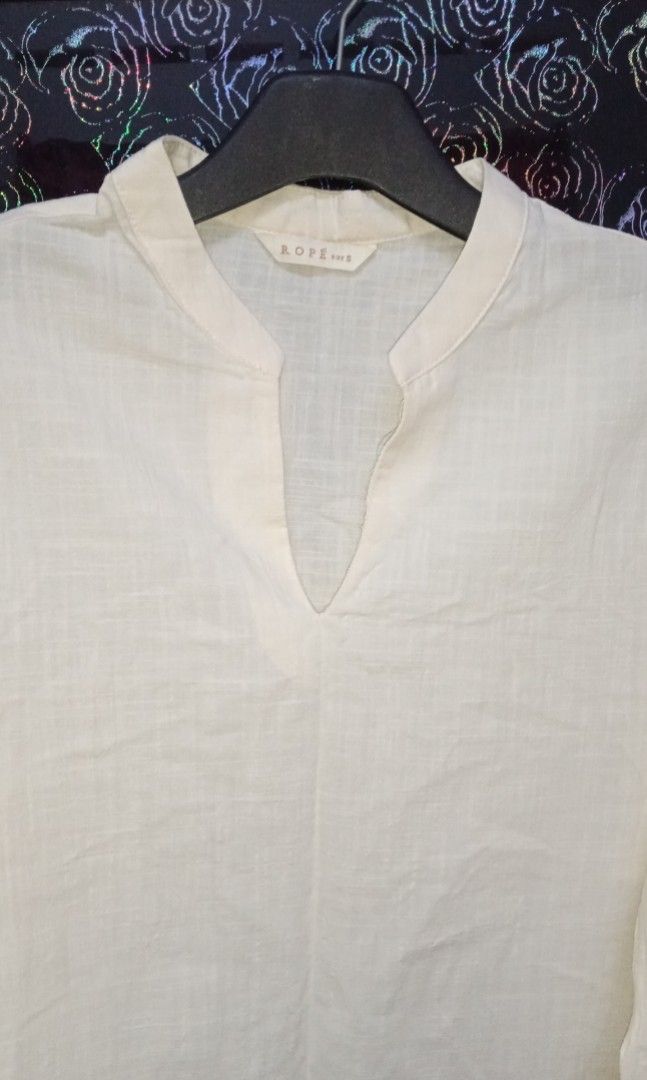 Rope Textured Light Yellow Blouse, Women's Fashion, Tops, Blouses on ...