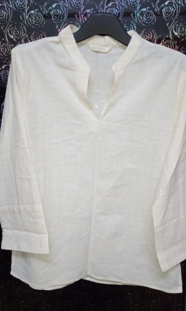 Rope Textured Light Yellow Blouse, Women's Fashion, Tops, Blouses on ...