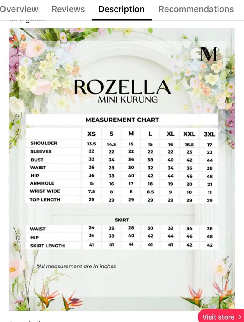 Rozella Mini Kurung, Women's Fashion, Muslimah Fashion, Baju Kurung ...