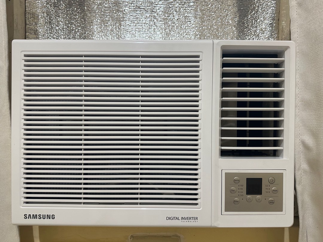 Samsung digital inverter 1.5hp window type, TV & Home Appliances, Air ...