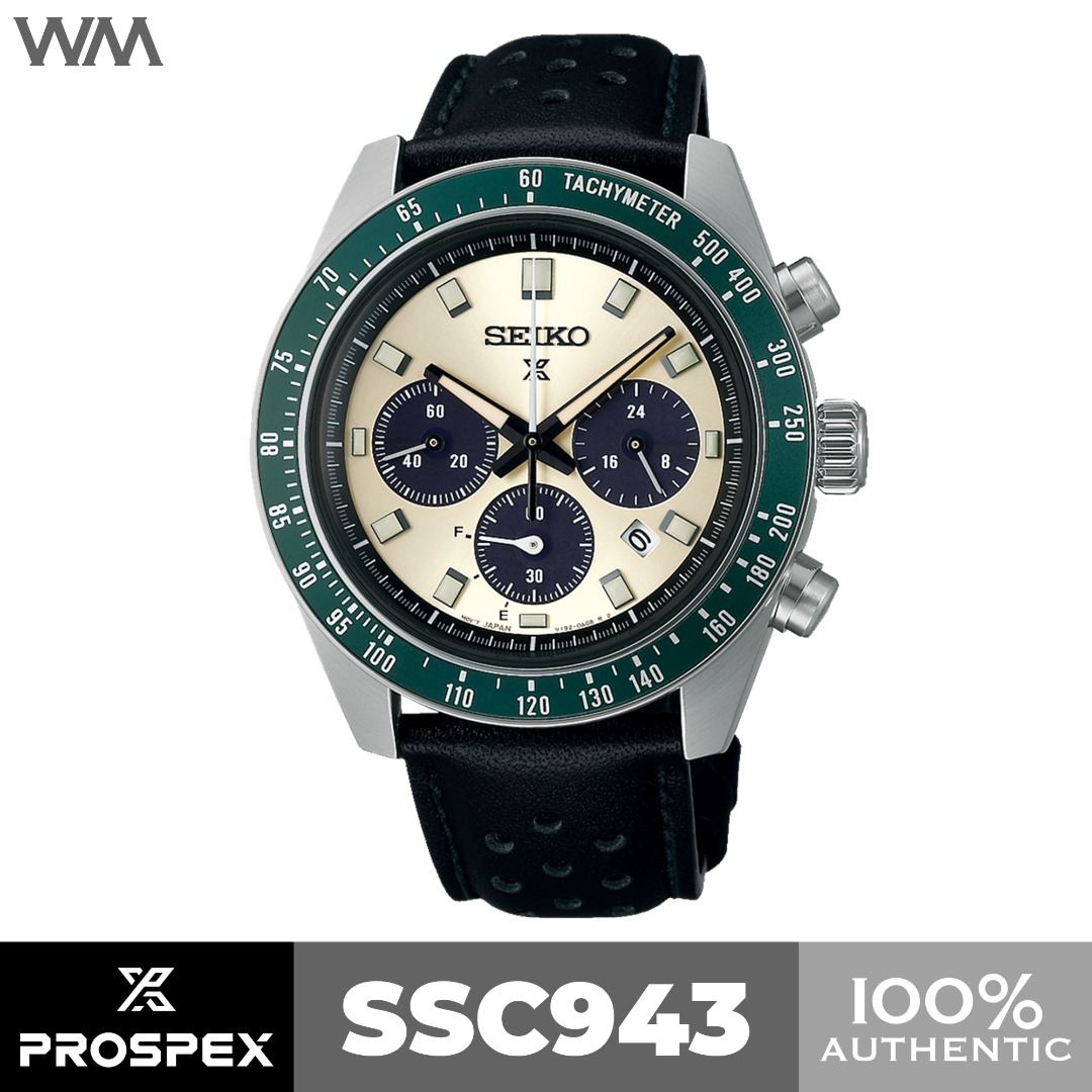 Seiko Prospex Ivory Sunburst Dial Speedtimer Tachymeter Solar ...