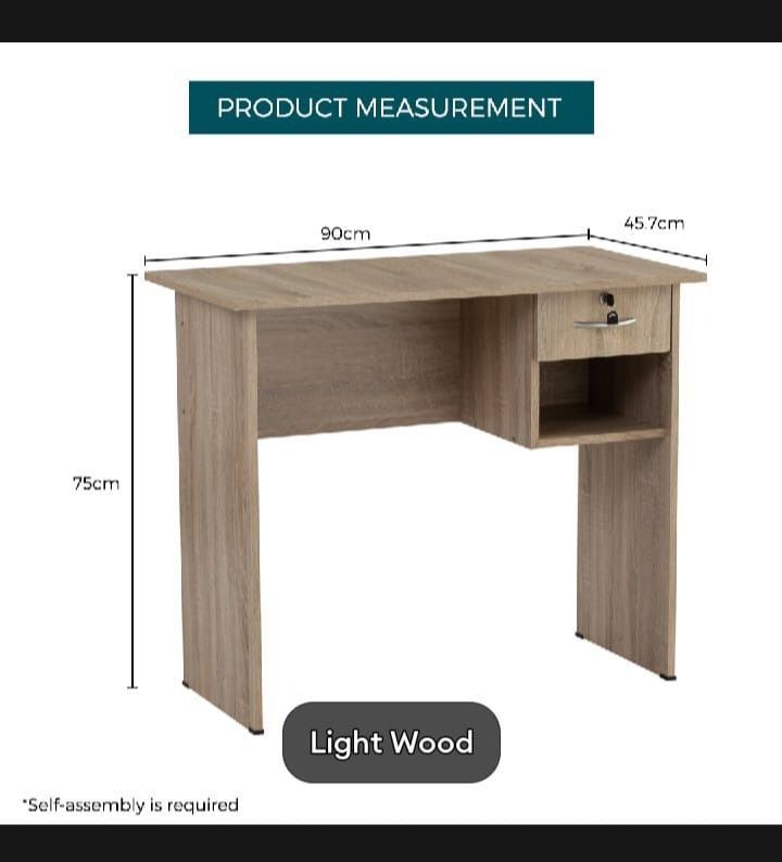 Single Pedestal Office Table with Two Drawers (Hakone brands ...