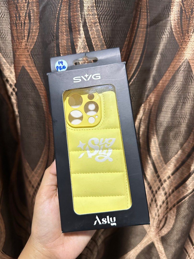 SVG X ASLY Ip 14 Pro Yellow puff phone case / casing AVAILABLE, Mobile ...