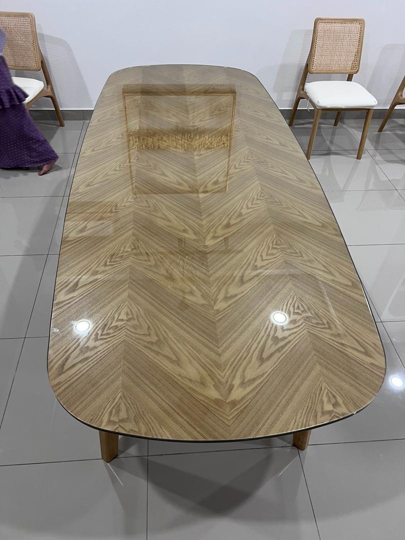 TABLE GLASS TOP COVER l kaca alas meja kalis pecah, Furniture & Home ...