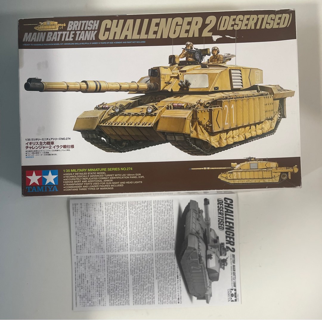 TAMIYA BRITISH CHALLENGER 2 TANK KIT, Hobbies & Toys, Toys & Games on ...